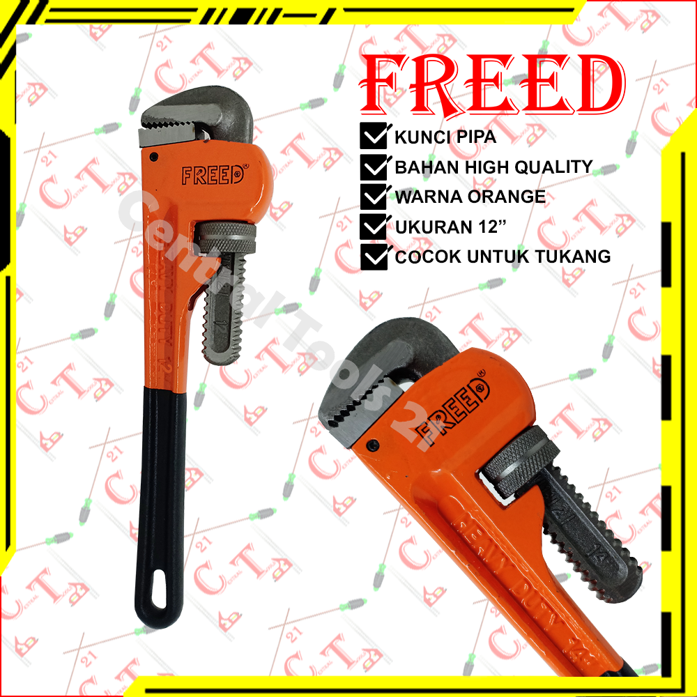 Central Tools 21 - Kunci Pipa Tang Pipa Gagang Lapis Karet Heavy Duty ...