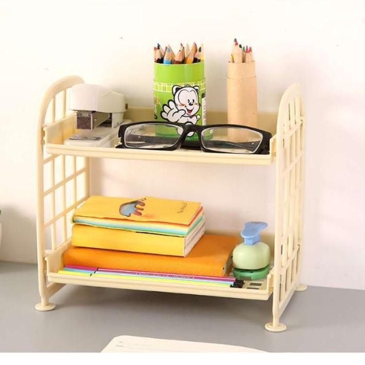 Rak Meja Plastik Susun Mini / Rak 2 Susun Mini / Rak Meja Serbaguna ...