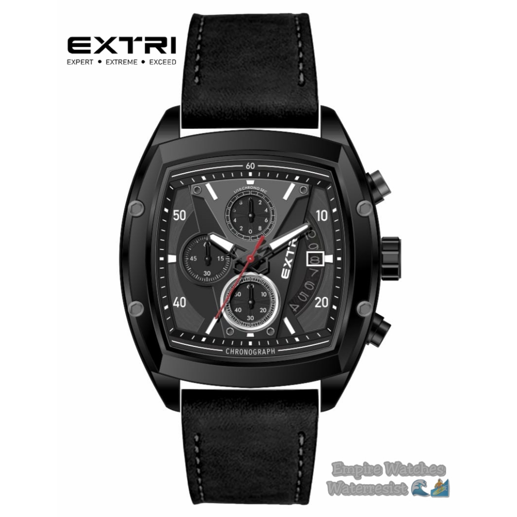 Empirewatches Jam Tangan Extri X6065 Pria Cowok Analog Chrono Aktif dan Tanggal Aktif Strap ...