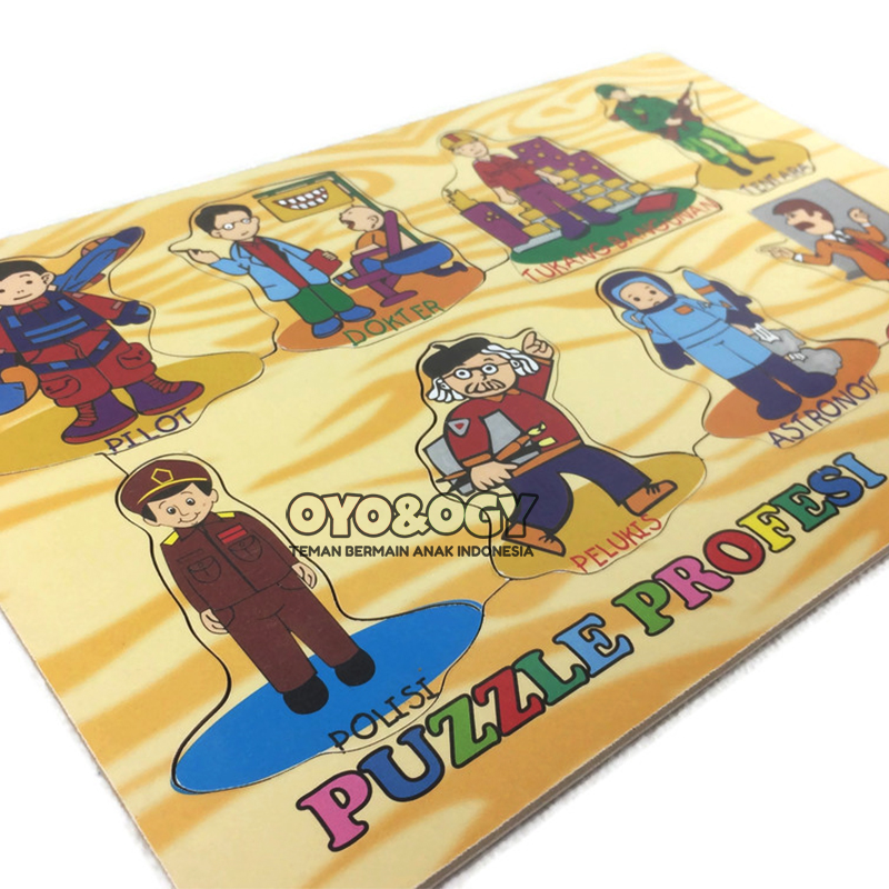 Mainan Edukasi Anak Puzzle Kayu Profesi Job Pekerjaan Occupation ...