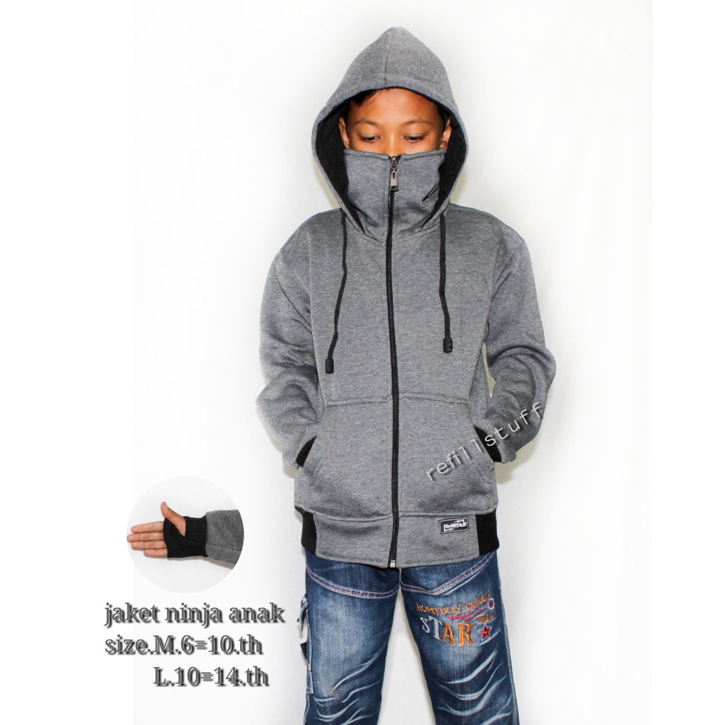 Jaket Sueater Polos Ninja Anak Hoodie Jaket Anak Sueater Anak Peria ...