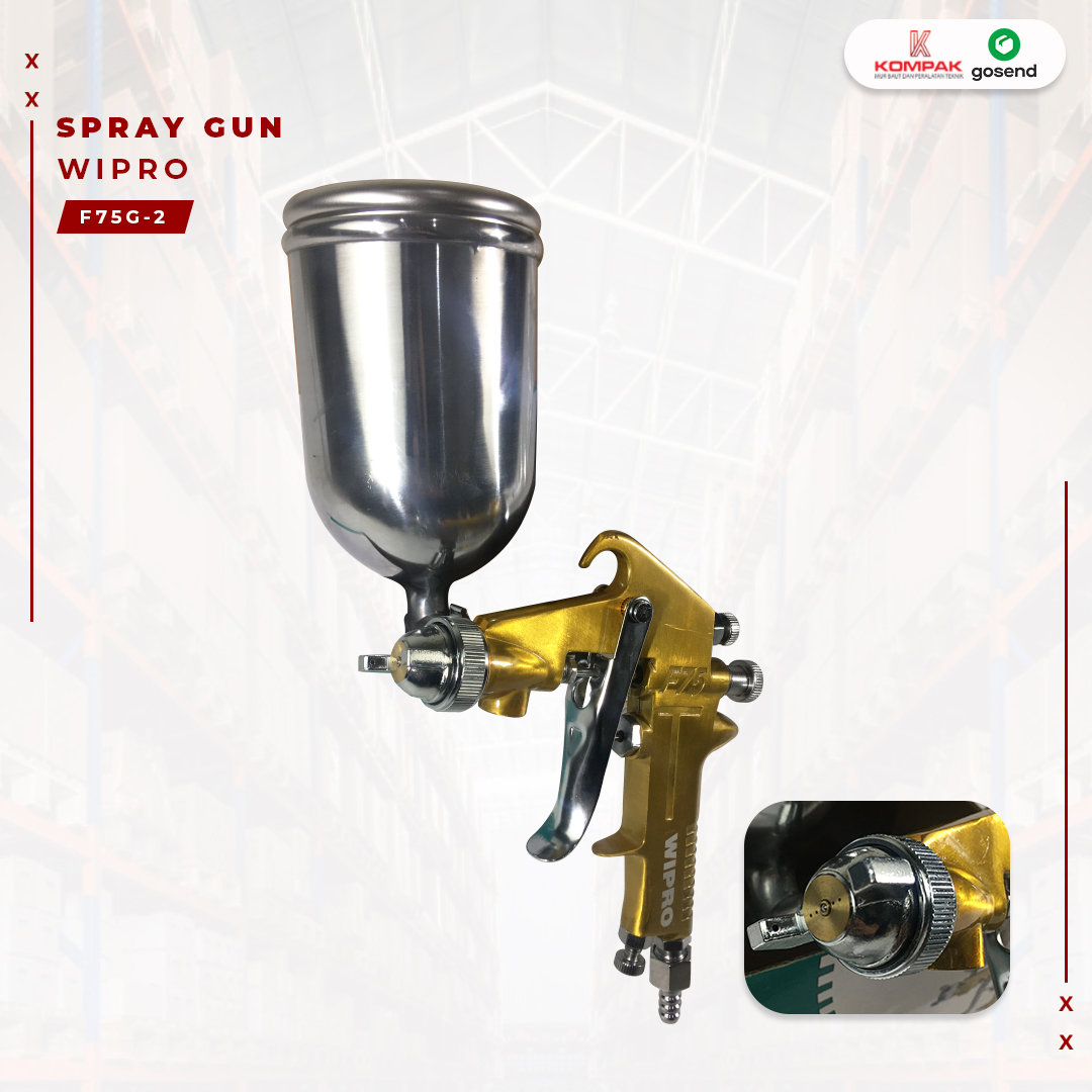 WIPRO Spray Gun F75G-2 300 ml - Alat Semprot Cat Wipro F75G | Lazada Indonesia