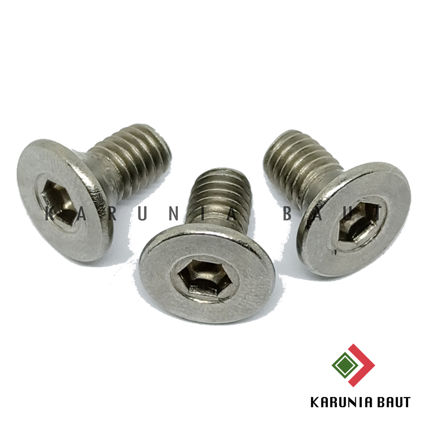 BAUT JFL M5 STAINLESS STEEL DIAMETER DRAT 5 MM PITCH DRAT 0.8 MM KUNCI ...