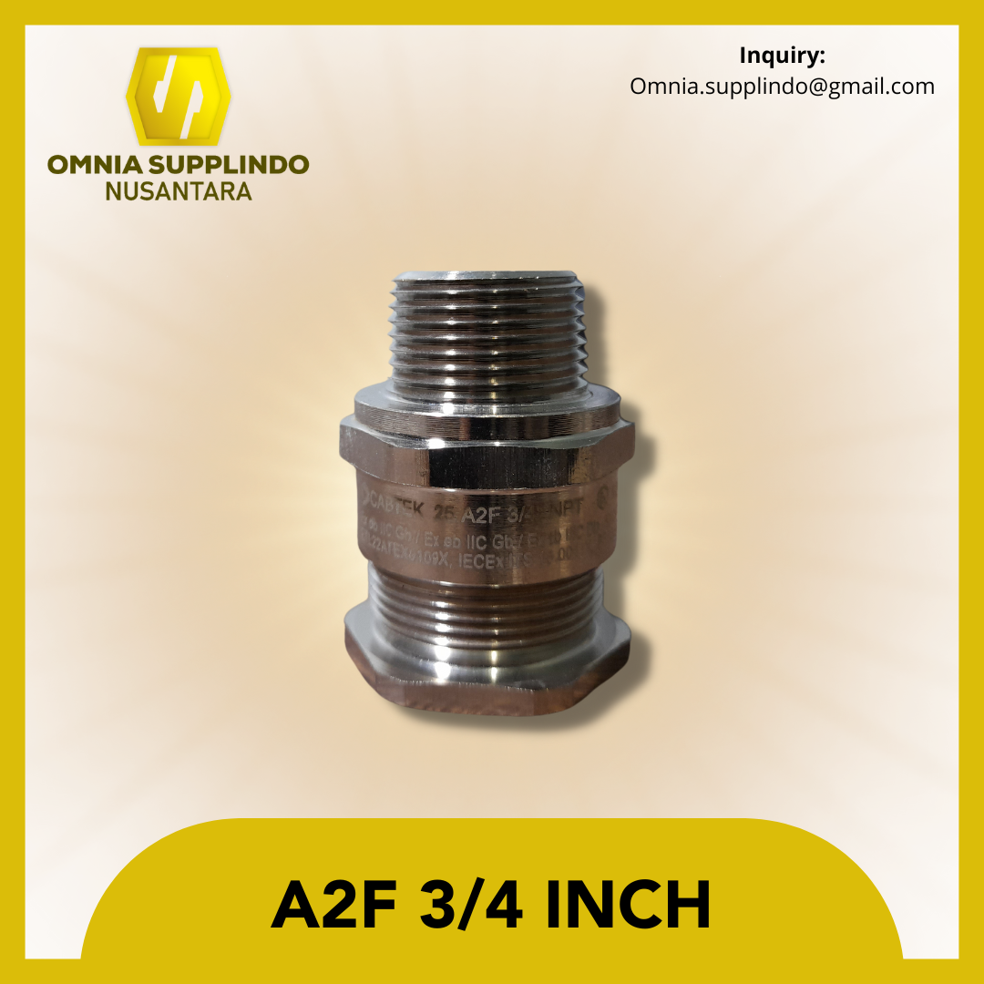 Cable Gland CABTEK A2F 3/4"NPT Brass Nickel Plated (BNP) | Lazada Indonesia