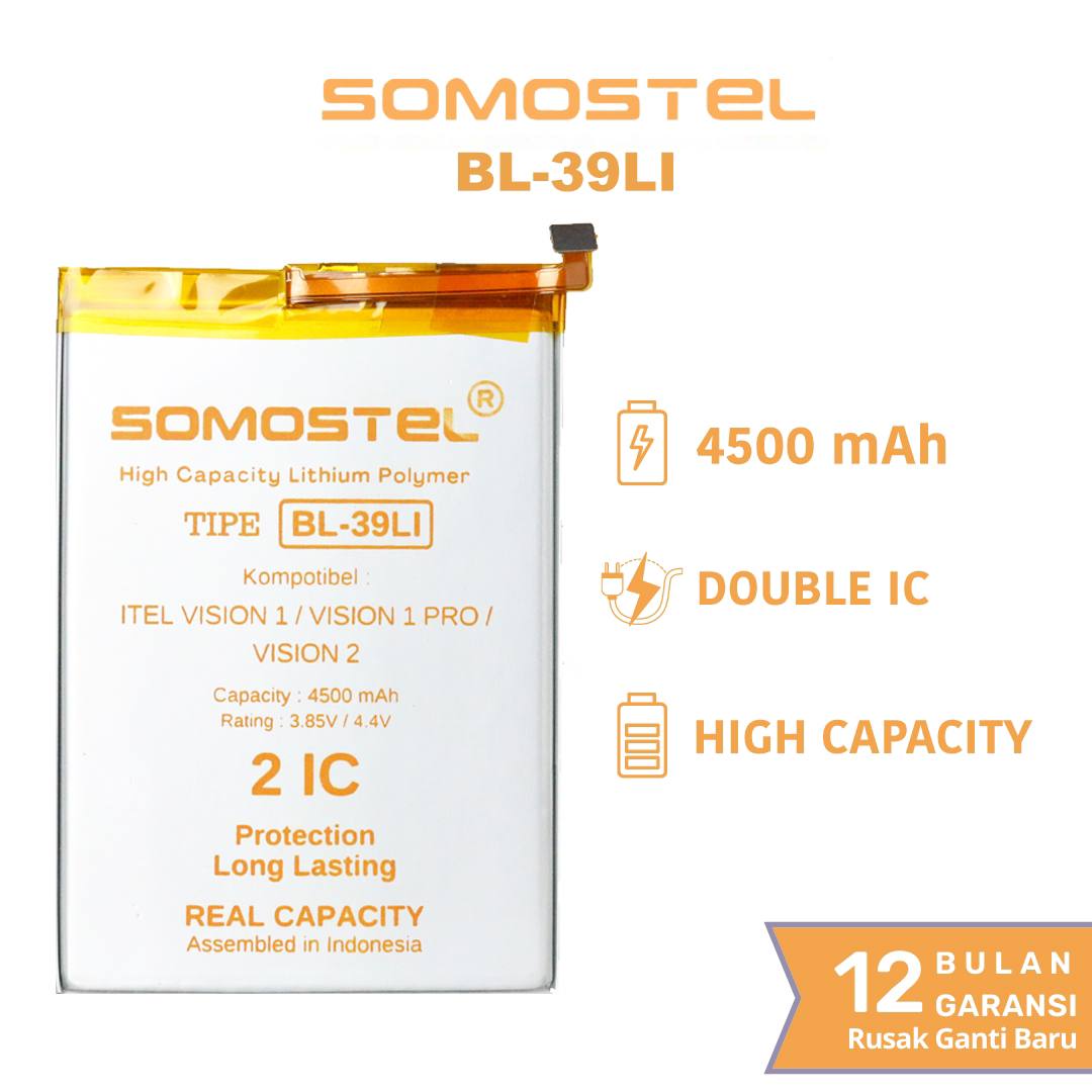 Somostel - BL 39LI Itel Vision 1 / Vision 1 Pro / Vision 2 Batre Batrai ...