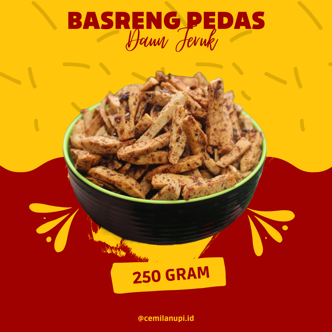 Basreng Pedas Daun Jeruk Viral Ukuran 250 Gram Gurih Cemilan Basreng ...