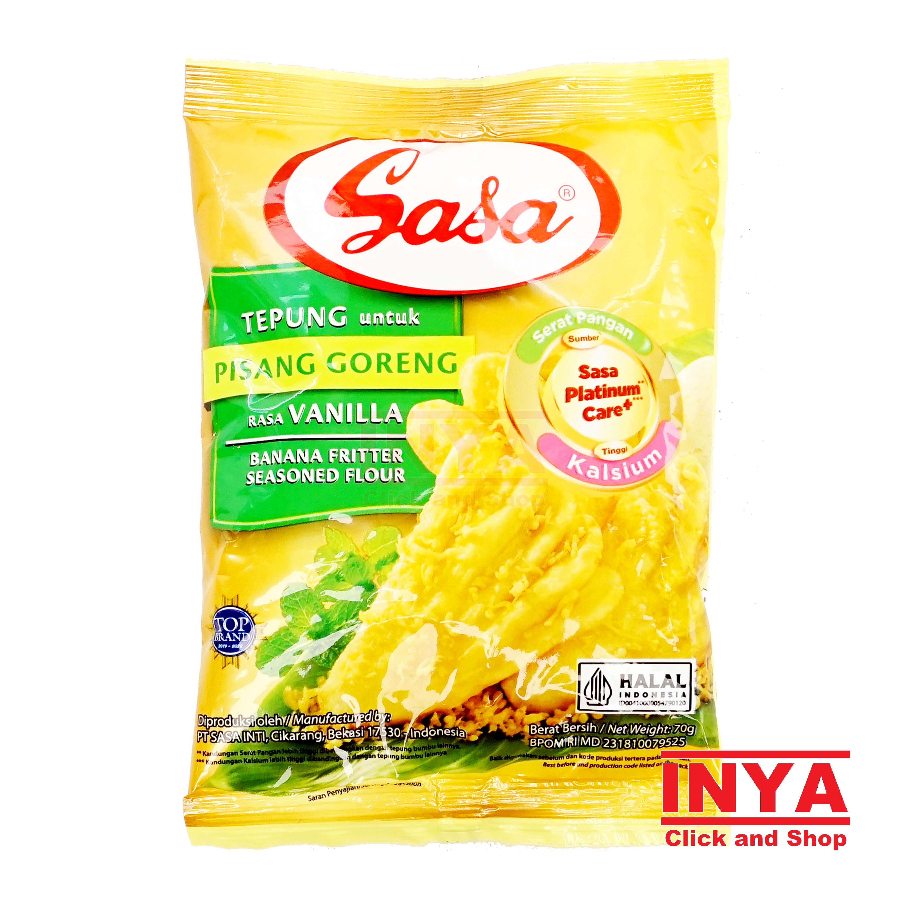 Sasa Tepung Pisang Goreng Rasa Vanilla Kemasan Sachet 70gr - Seasoned ...