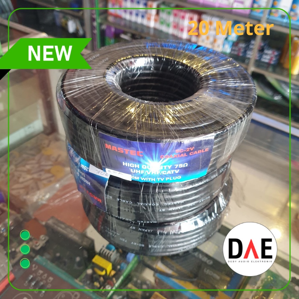 Kabel Antena - Coaxial RG-6U - Panjang Kabel 15 M dan 20 M - Mastec ...