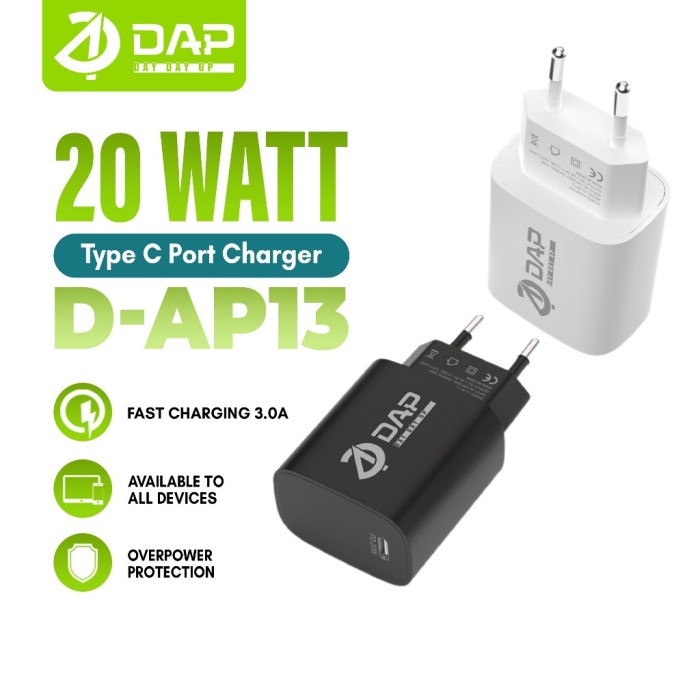 Adapter 20W DAP D-AP13 Adaptor Type C 20w Travel Adapter USB C 20 Watt ...