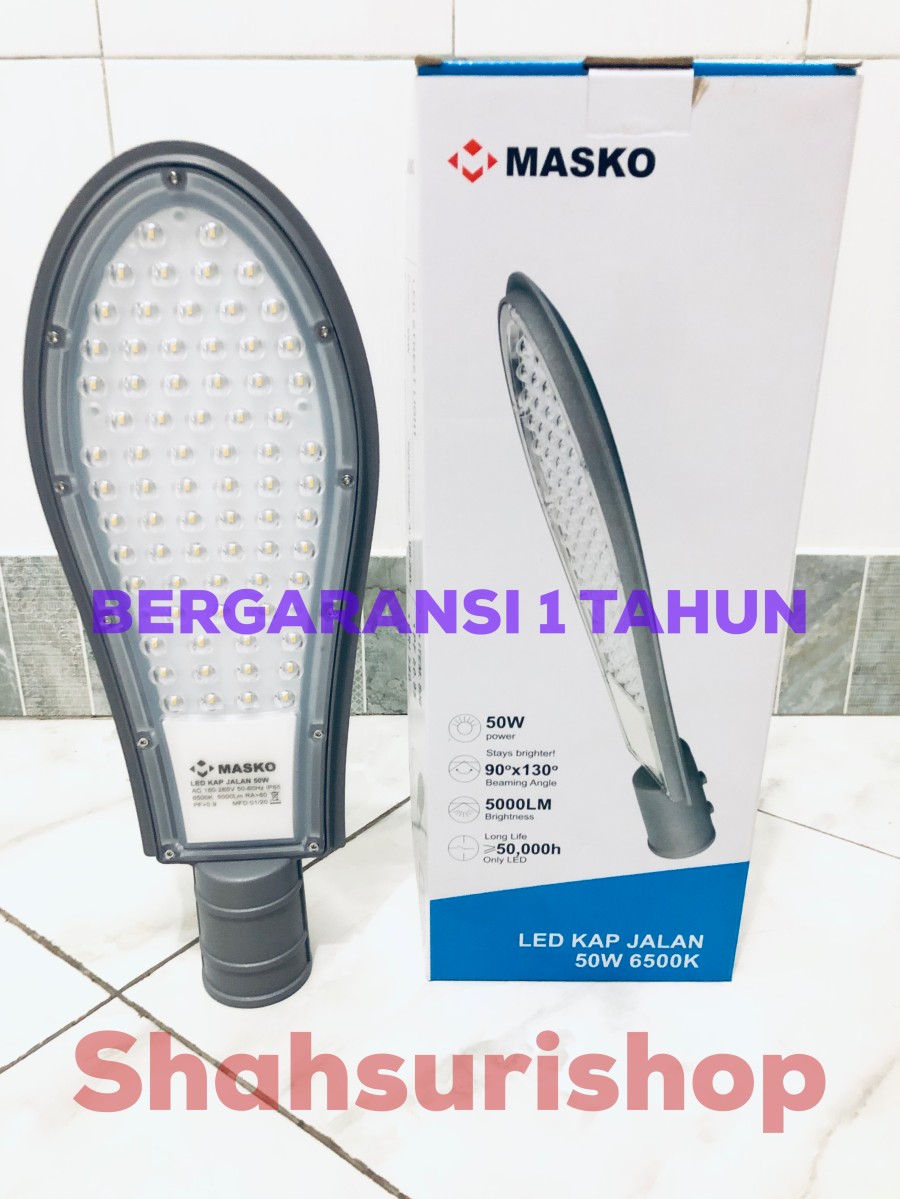 LAMPU JALAN LED PJU MASKO 50W 50 W WATT BERGARANSI 1 TAHUN | Lazada ...