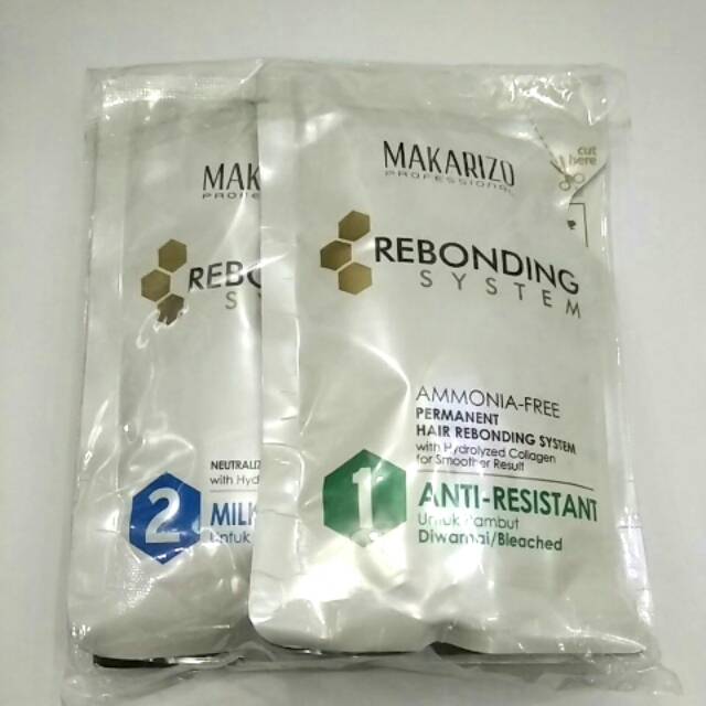 MAKARIZO Rebonding System Sachet 125ml Original Obat Pelurus Rambut ...
