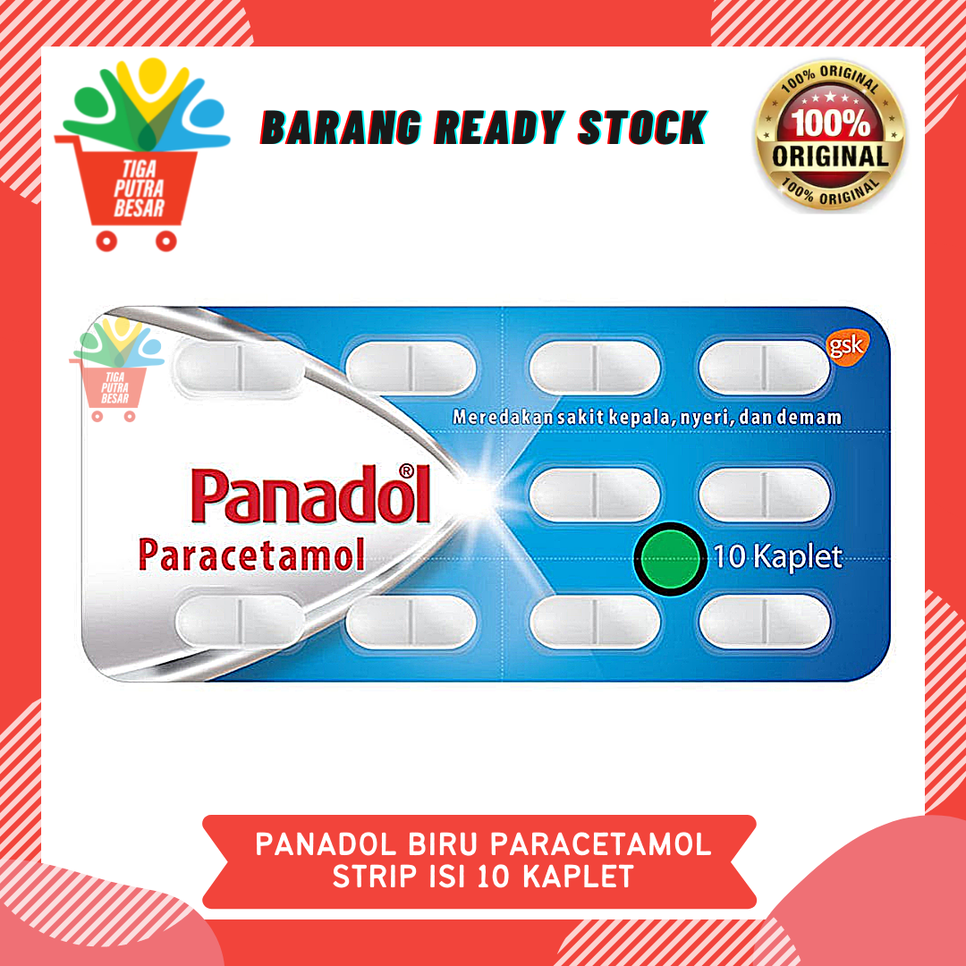 PANADOL BIRU PARACETAMOL 500 MG 1 STRIP ISI 10 KAPLET | Lazada Indonesia