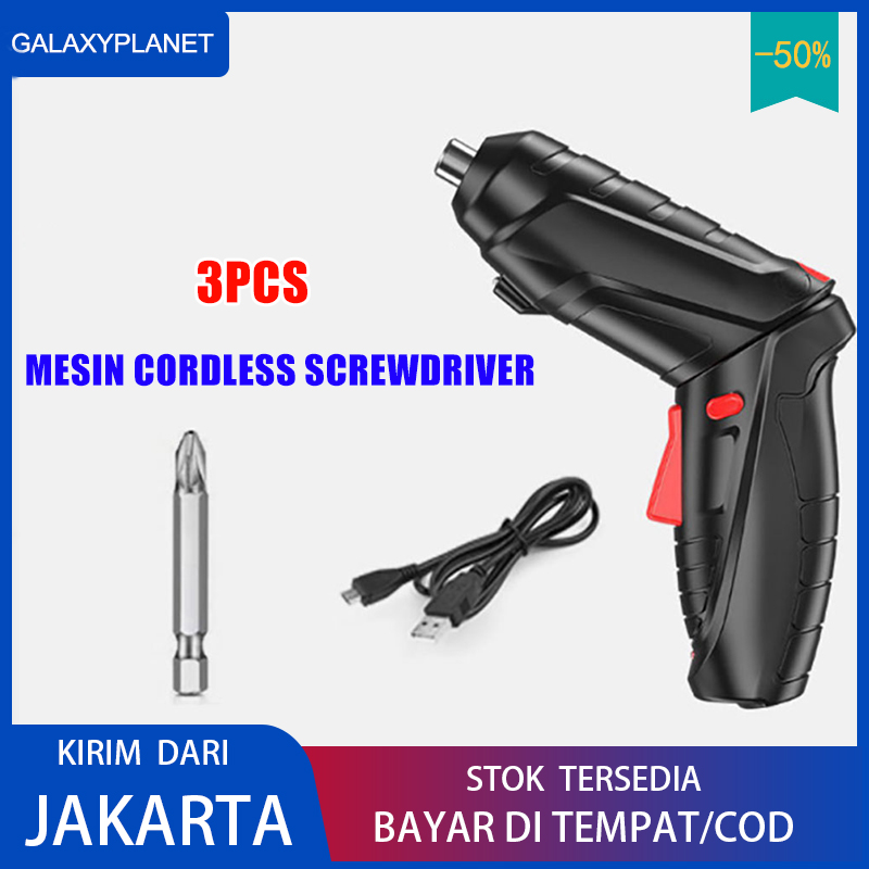 (Dikirim Dari Jakarta) 48 In 1 Mesin Cordless Screwdriver 3.6V ...