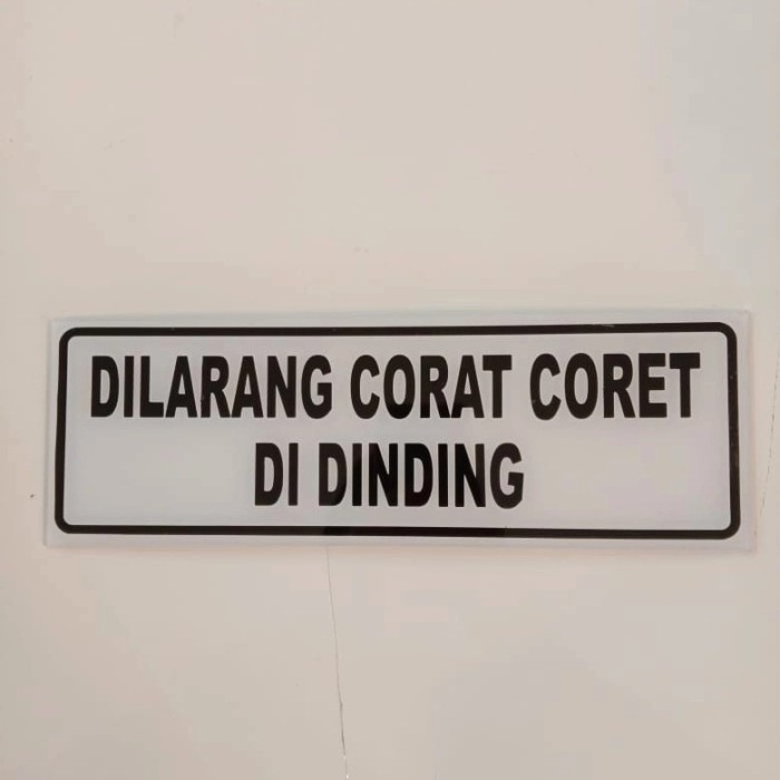 sign stiker dilarang corat coret dinding / rambu peringatan | Lazada ...