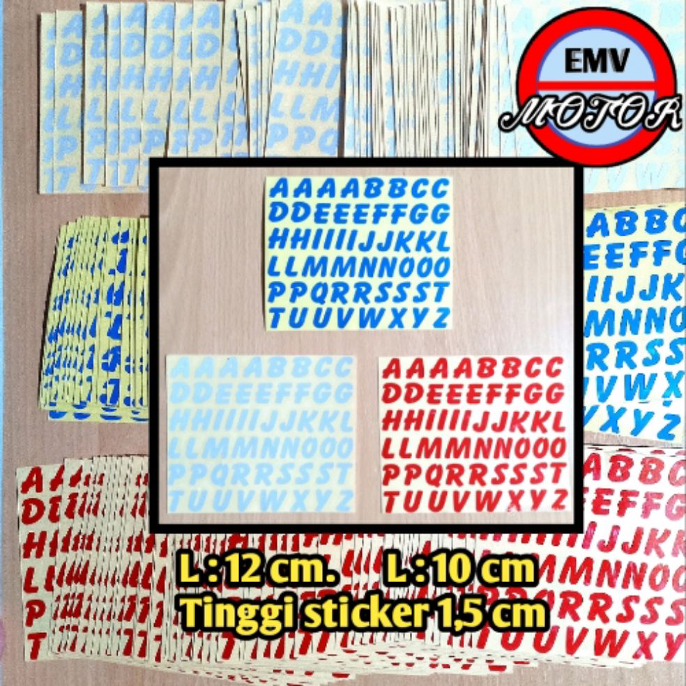 Sticker cutting huruf harga perlembar (paket) | Lazada Indonesia