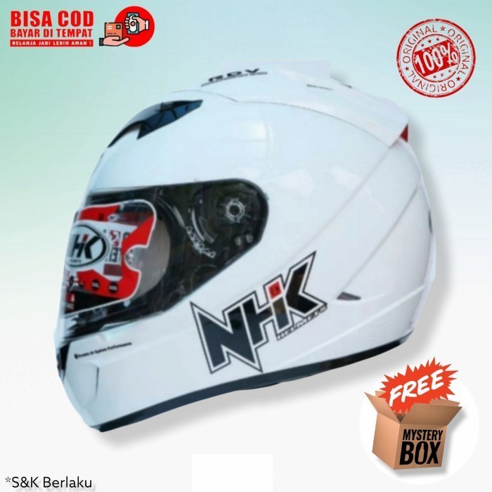 [COD] NHK GP1000 Double Visor Putih Original -Helm Full Face Original ...