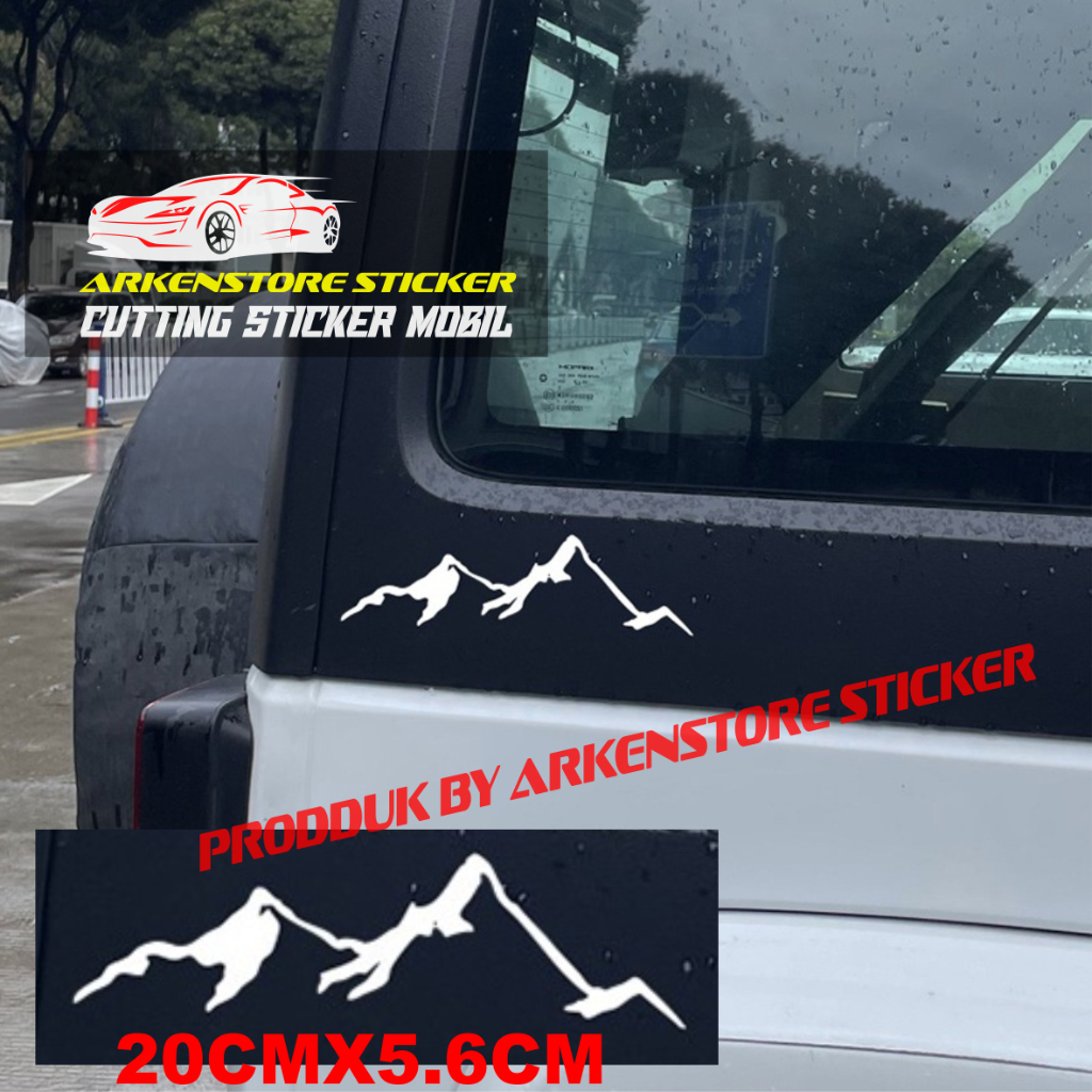 Sticker stiker motif gunung sticker body kaca mobil mountain gunung ...