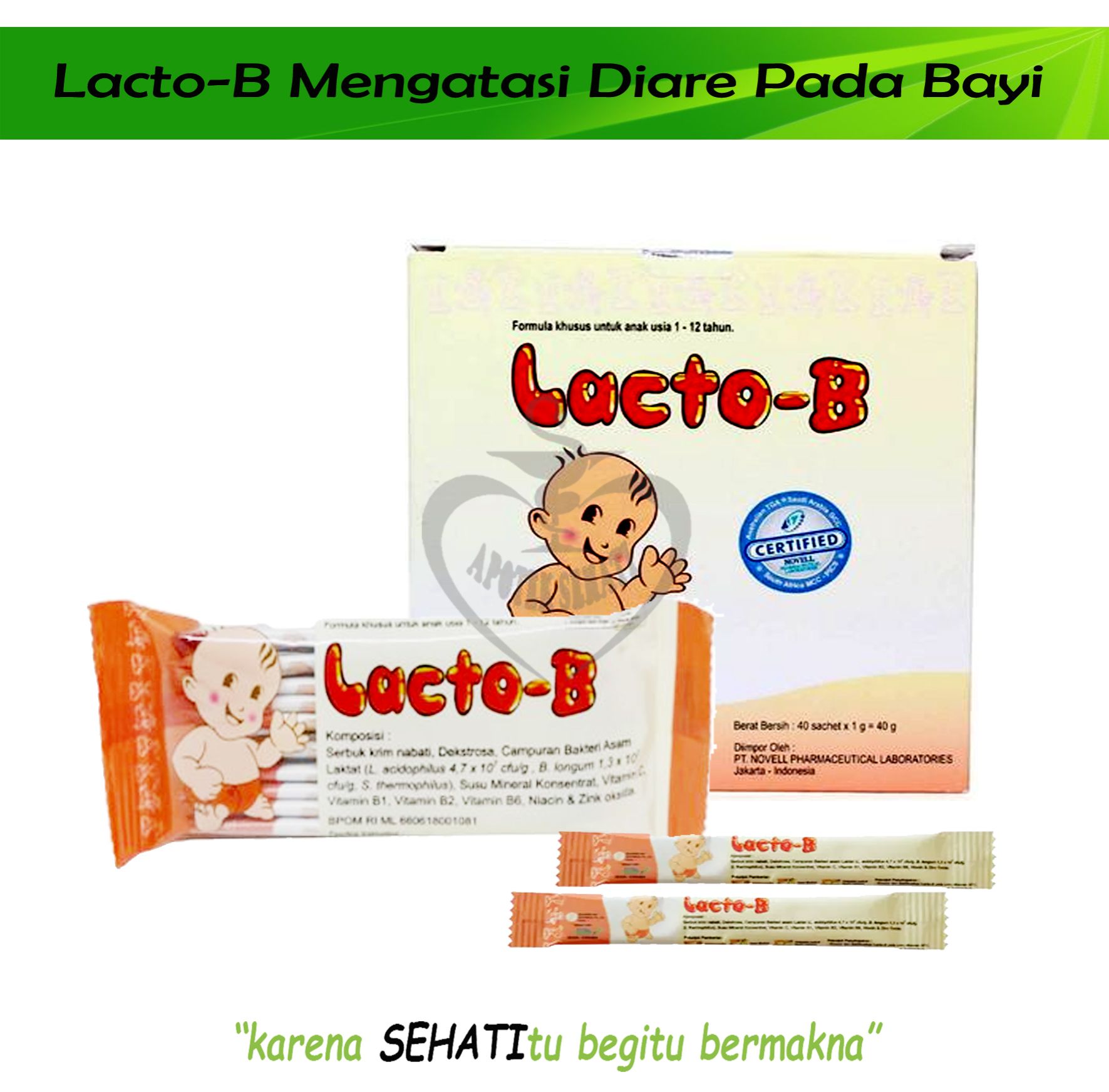 Lacto B Sachet Probiotik Mengatasi Diare Anak | Lazada Indonesia