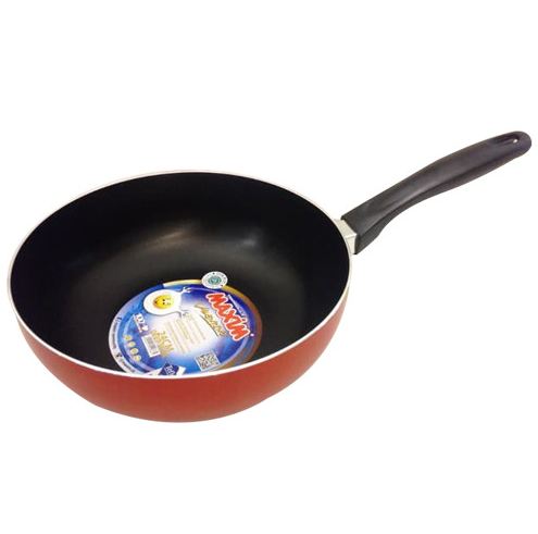 Teplon MAXIM Valentino Deep Wok Frypan (24 cm) Berbahan Teflon Non ...