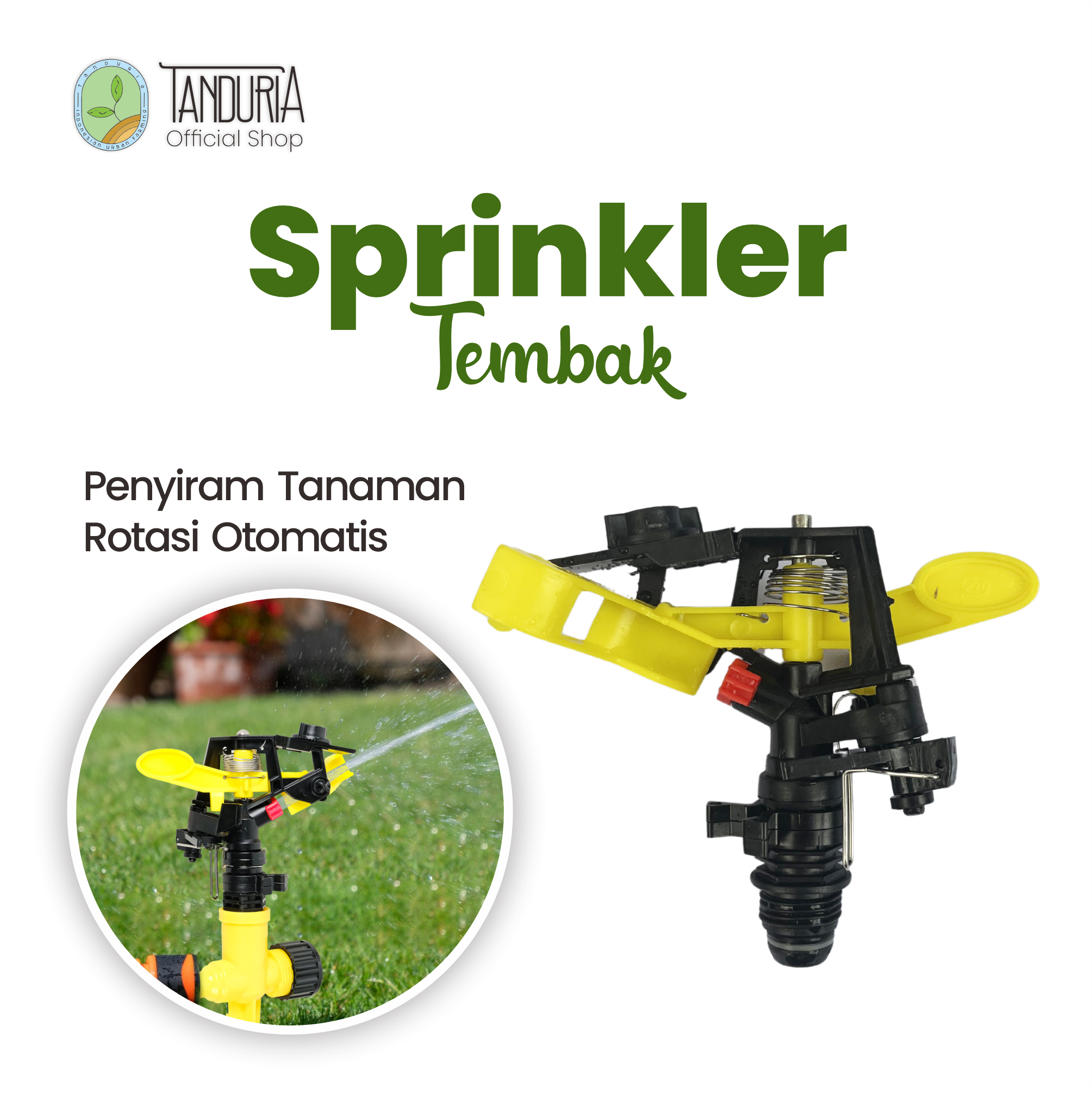 TANDURIA - Sprinkle Tembak Penyiram Tanaman Rotasi Otomatis | Lazada ...