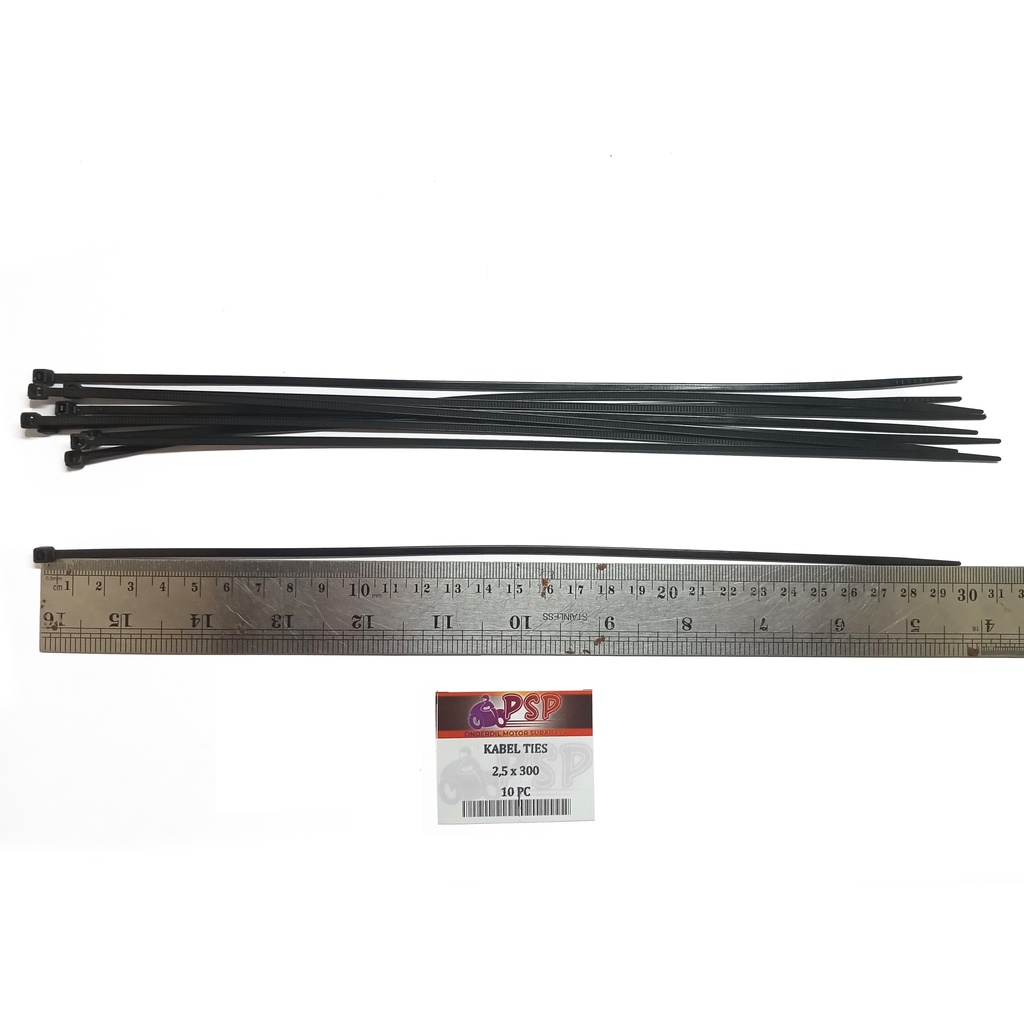KABEL TIES 2,5 x 300 (HITAM) Harga Per 10 biji - Tali Krek Kretek Tis ...
