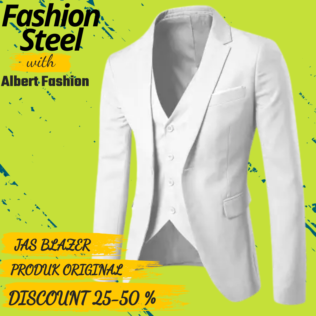 JAS PRIA PUTIH / JAS KANTOR PRIA PUTIH / JAS PRIA NIKAH PUTIH / BLAZER ...