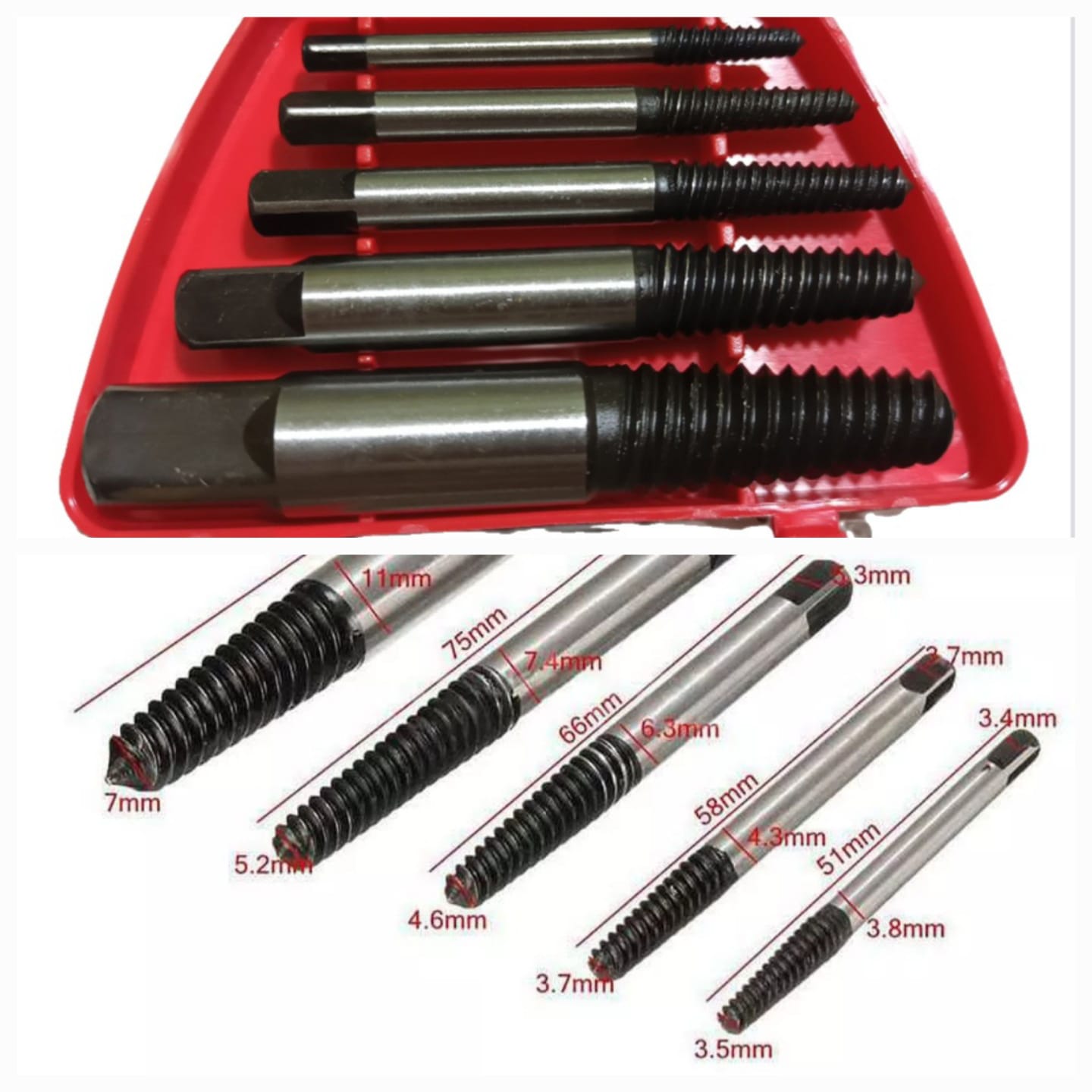 Screwdriver Extractor 1 Set Alat pembuka Baut Patah Didalam Alat ...