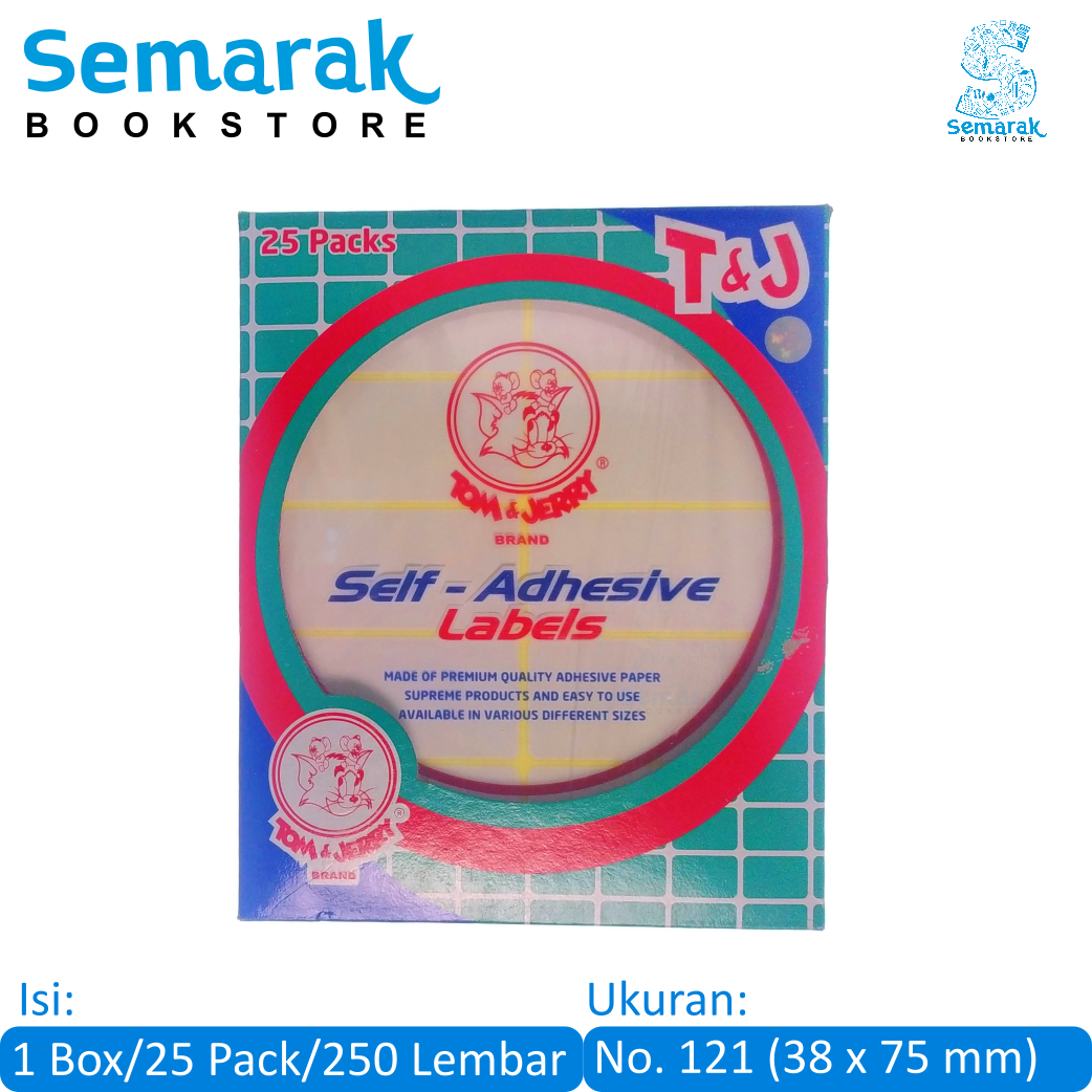 Tom & Jerry Self-Adhesive Labels Sticker Label No. 121 ( 38 x 75 mm ...