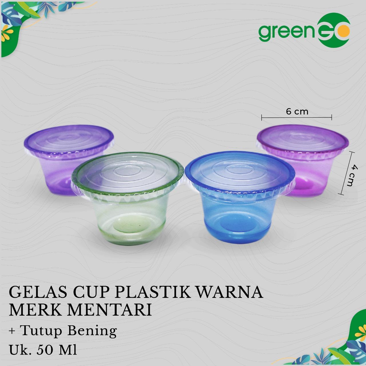 CUP SET TUTUP ISI 50 SET CUP WARNA 50ML SET TUTUP BENING CUP AGAR CUP ...