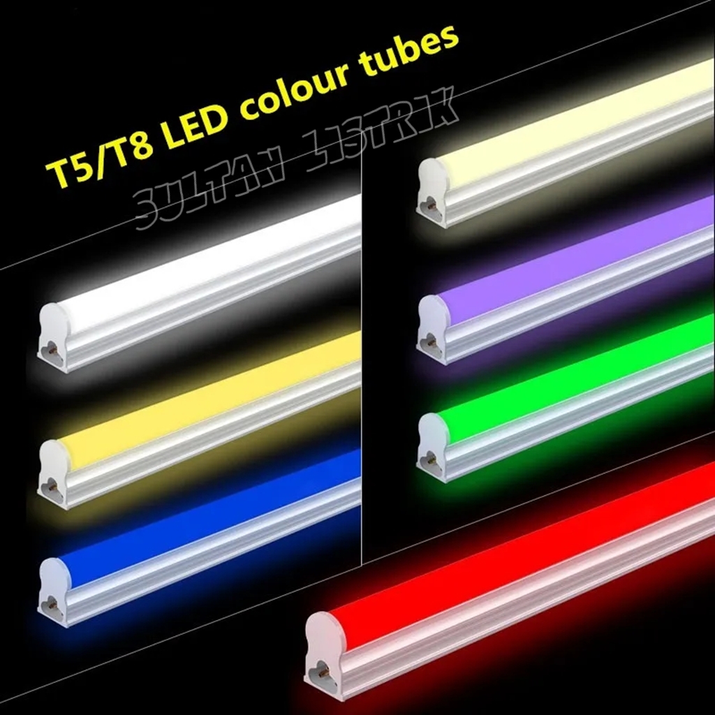 LAMPU NEON T5 30CM 6WATT KOTAK / LAMPU TUBE TL NEON T5 30CM 6WATT WARNA ...