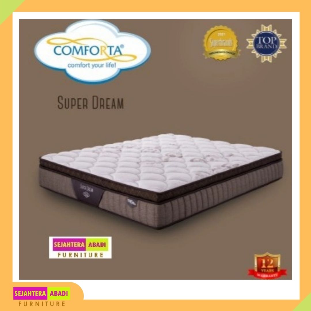 Comforta Springbed Plush Top Super Dream Foam Encasement Matras/Set ...