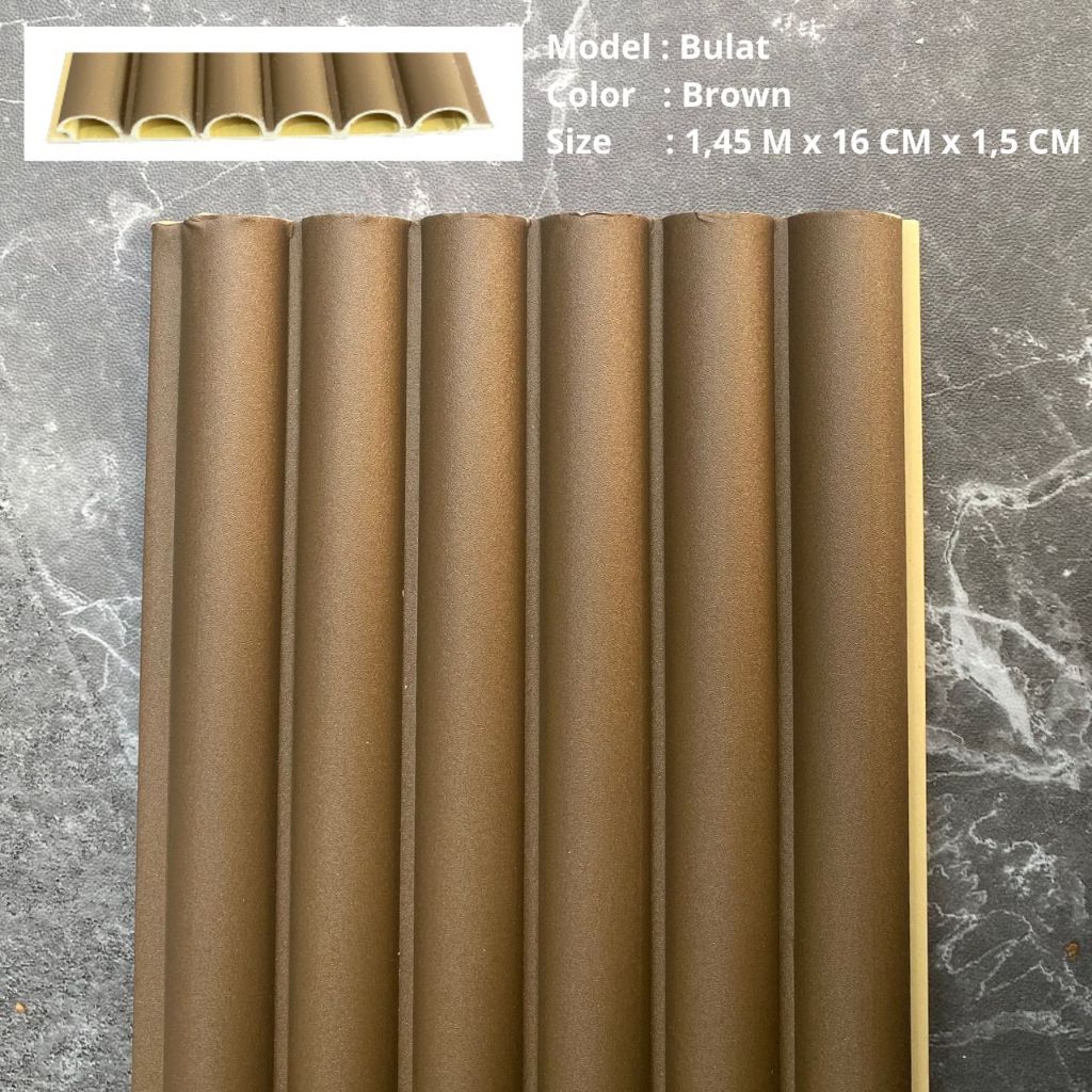 WPC WALL PANEL 3D MODEL BULAT | 145 CM x 16 CM x 15 MM | PREMIUM WPC WOOD PANEL WPC DINDING ...