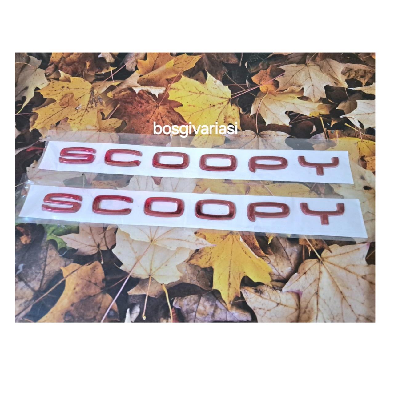 Emblem Logo scoopy gold 2021 2022 donat / Logo timbul 3D scoopy chrome ...