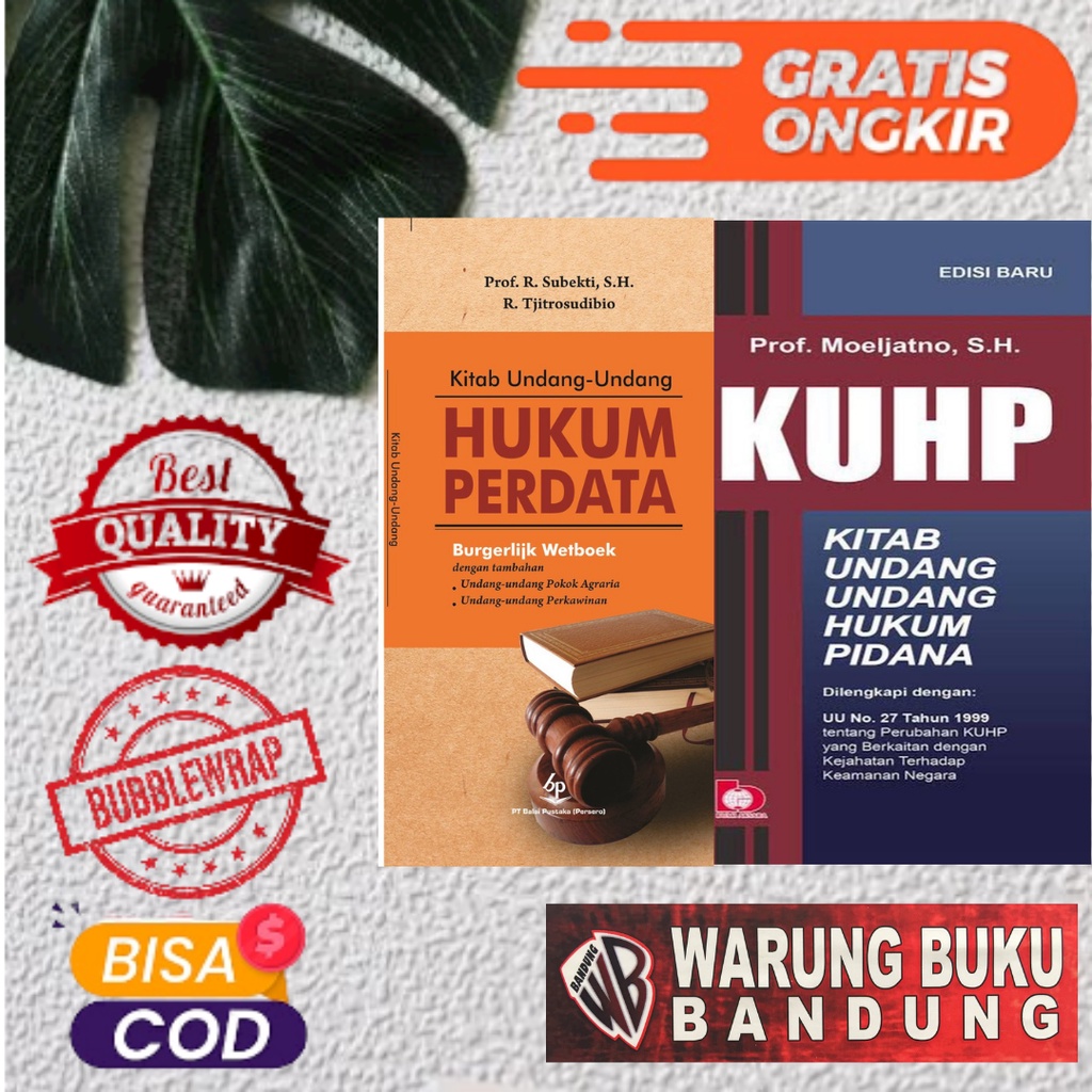 Paket Buku Kitab Undang-Undang Hukum Pidana dan Perdata - BW dan Moeljatno | Lazada Indonesia
