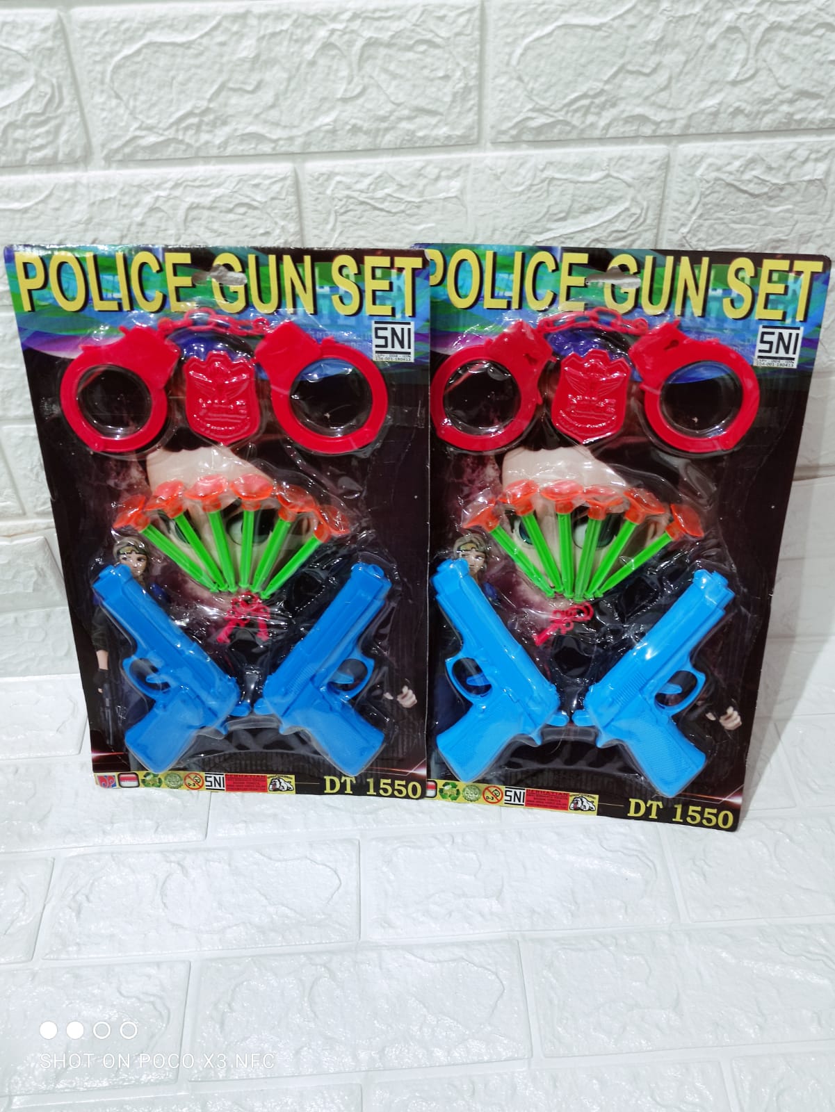 MAINAN PISTOL PLASTIK PLUS BORGOL PLASTIK KODE DT1550 / MAINAN ANAK ...