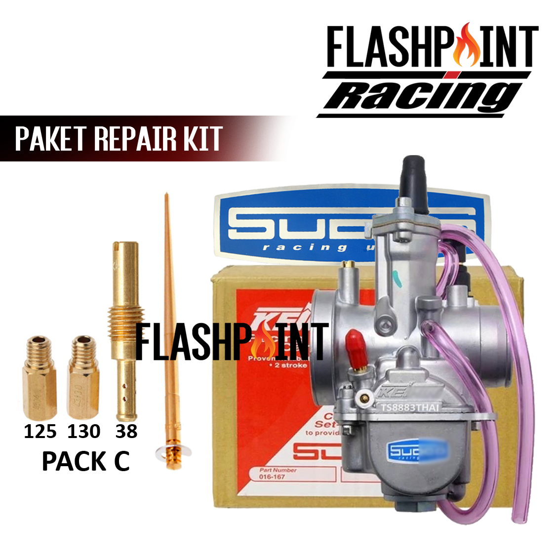 (PAKET) KARBURATOR SUDCO KEIHIN + REPAIR KIT PWK 24 26 28 30 32 34 ...