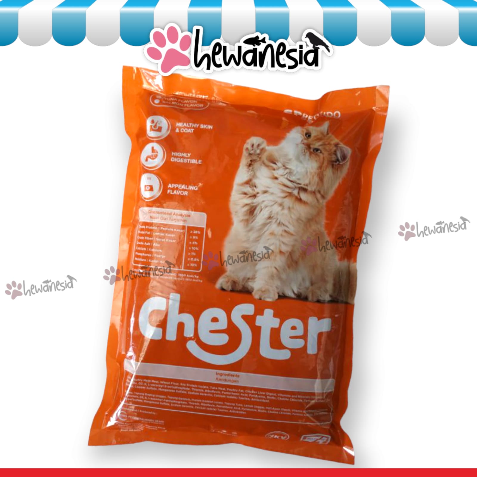 Chester Cat Food Tuna All Stage 800gr - Makanan Kucing Mirip Bolt ...