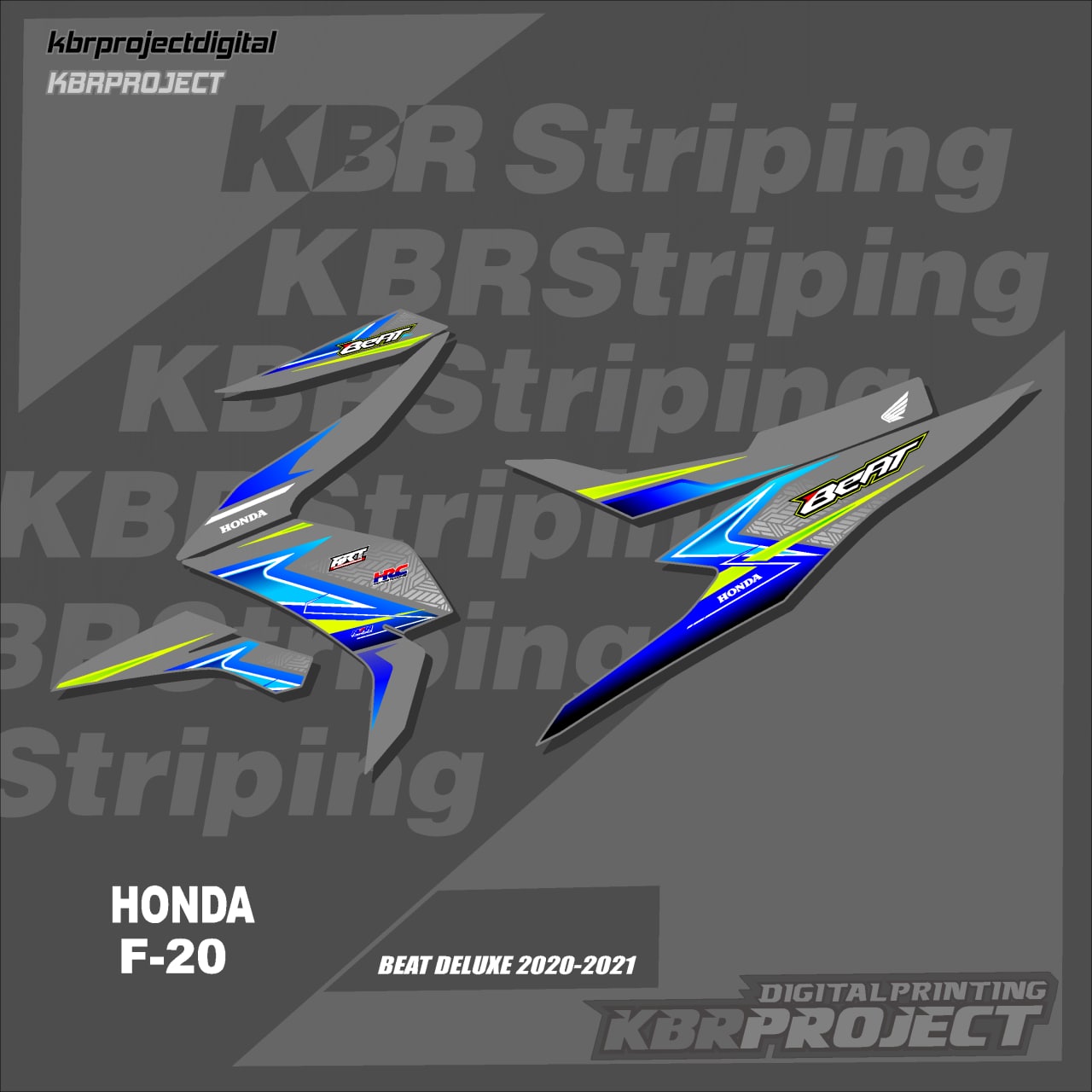 (cod) STIKER STRIPING HONDA BEAT DELUXE 2020-2021 Sticker Variasi ...