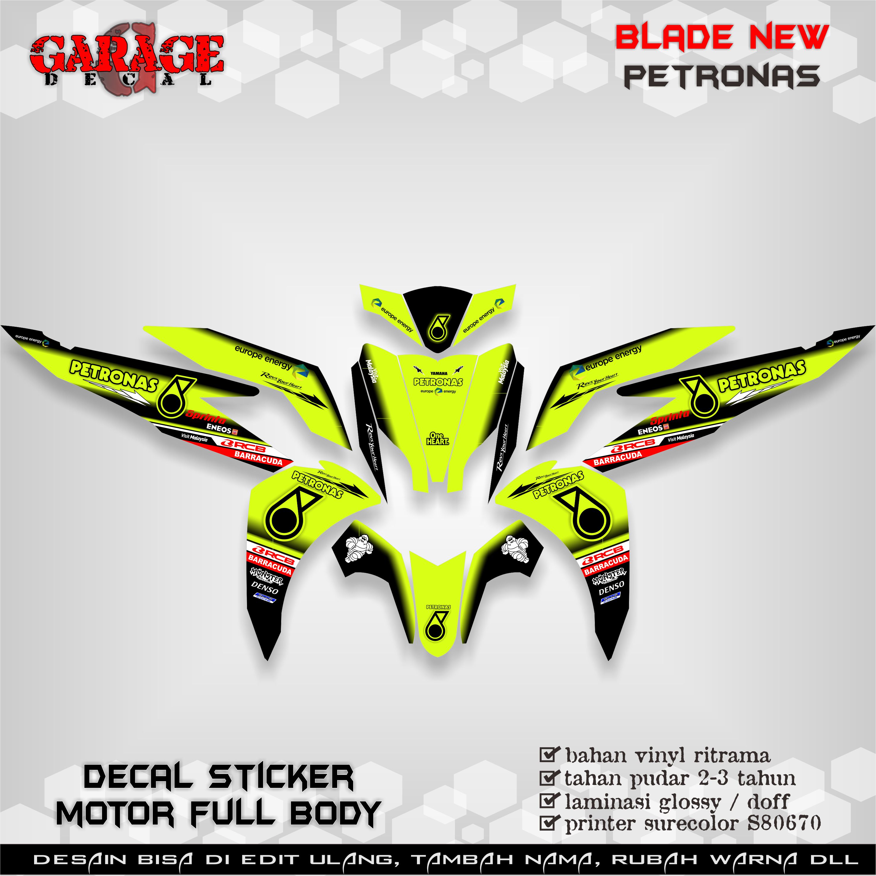 Decal Blade new 125 Full Body Decal Blade 125 New Sticker Full Body ...