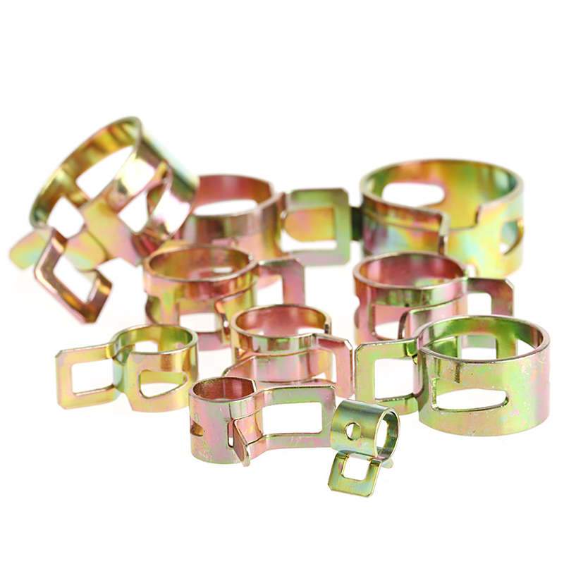 100Pcs 6-22mm Spring Clip Fuel Line Hose Water Pipe Air Tube Clamps ...