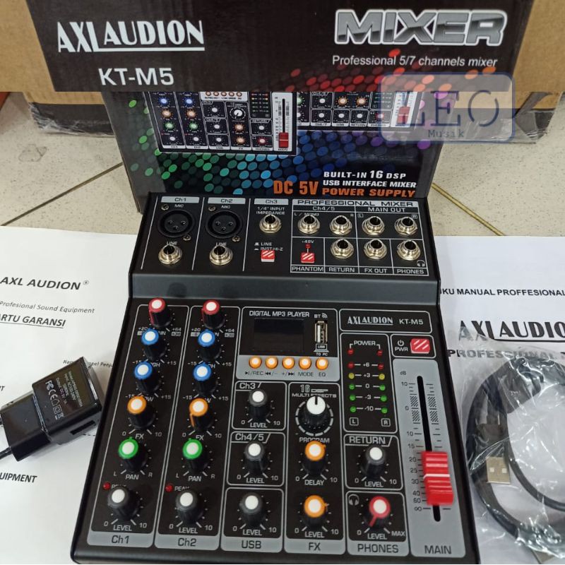 AXL AUDION MIXER KT M5 KTM5 MIXING CONSOLE 5 / 7 CHANNEL | Lazada Indonesia