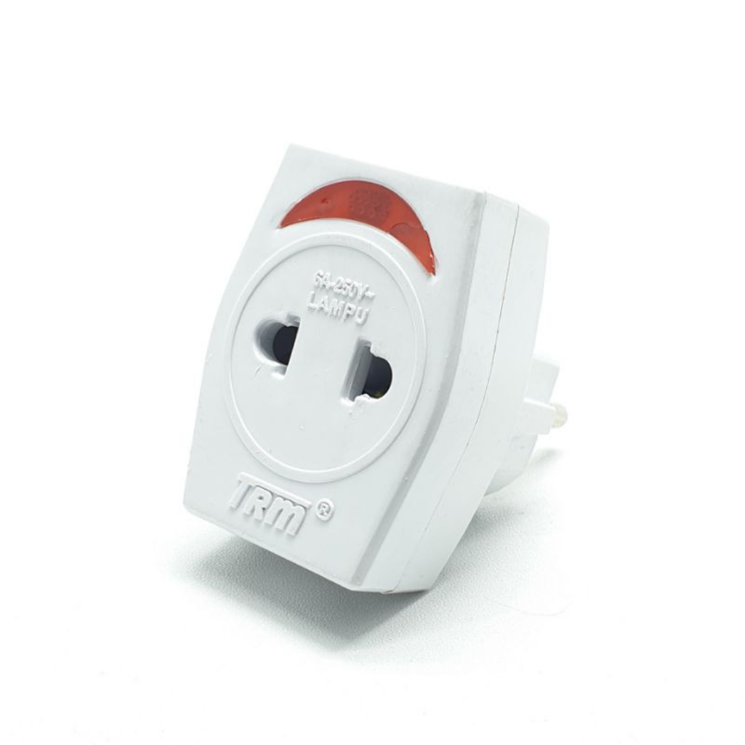 30 Pcs (1 Kotak) TRM TM-922L Steker T Multi Lampu / Colokan Listrik 3 ...