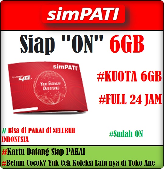 Kartu Kuota Telkomsel Simpati 3GB Siap Pakai Full 24 Jam | Lazada Indonesia