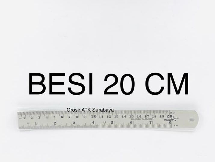 ( DAPAT 1 PENGGARIS ) Penggaris Garisan BESI Stainless Steel 20 CM ...