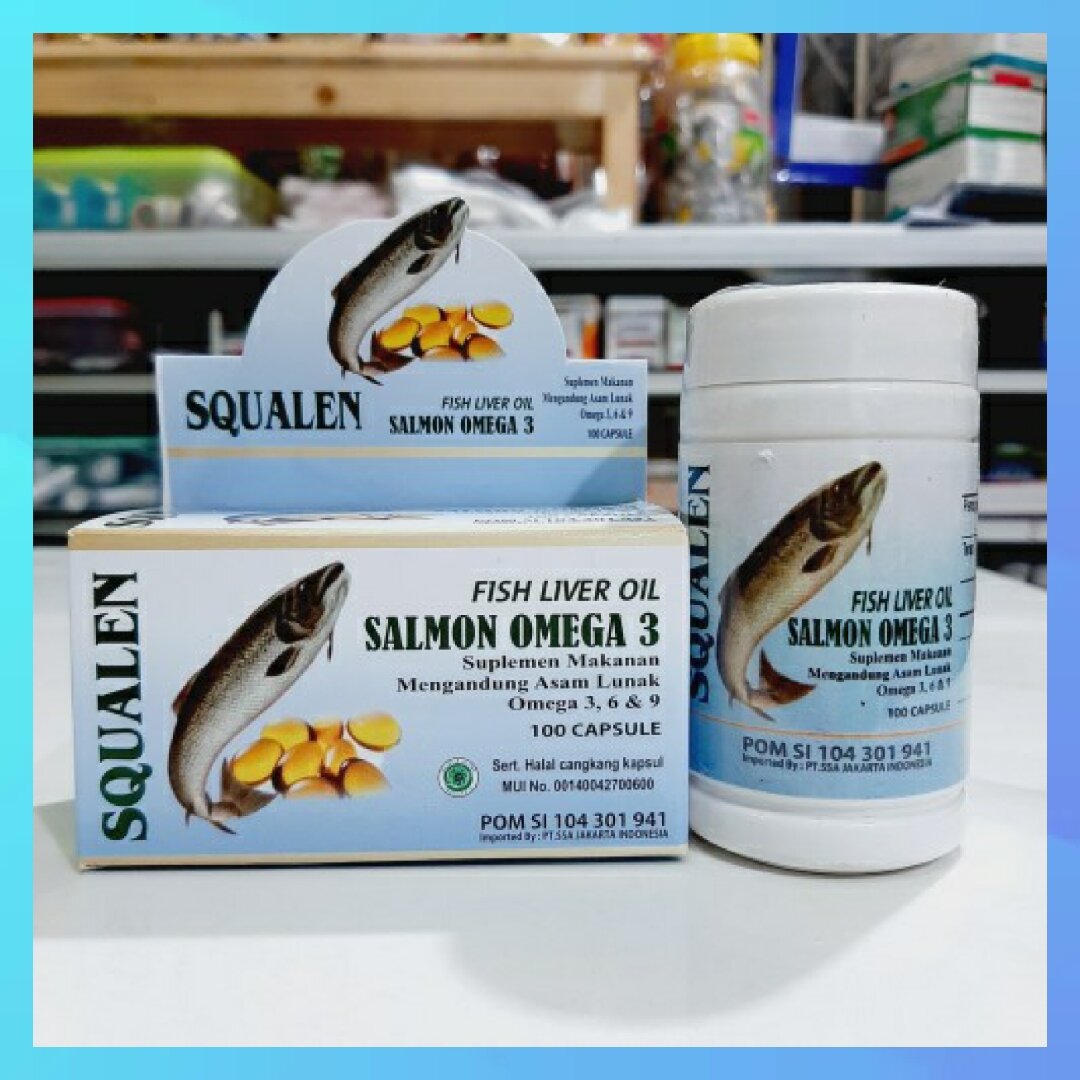 Squalen Minyak Hati Ikan Salmon Squalene Fish Liver Oil Plus Omega 3 ...