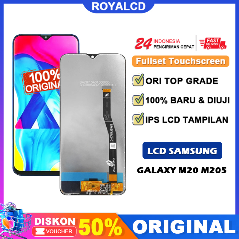 [100% Diuji] LCD Samsung GALAXY M20 M205 Fullset Touchscreen HD Touch ...