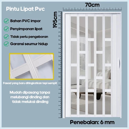 REAIM Folding Door Pvc Pintu Lipat Penyekat Ruangan Pintu Geser PVC ...