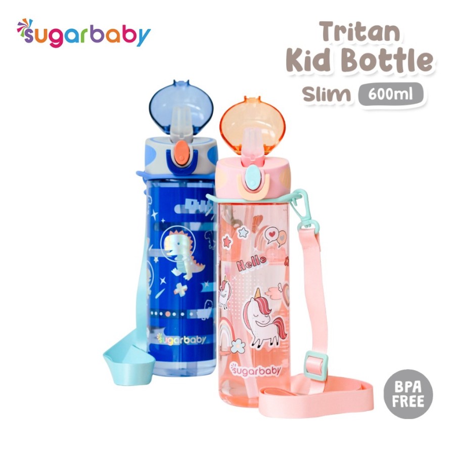 Sugar Baby Tritan Kids Bottle Slim / Botol Minum Anak 600ML | Lazada ...