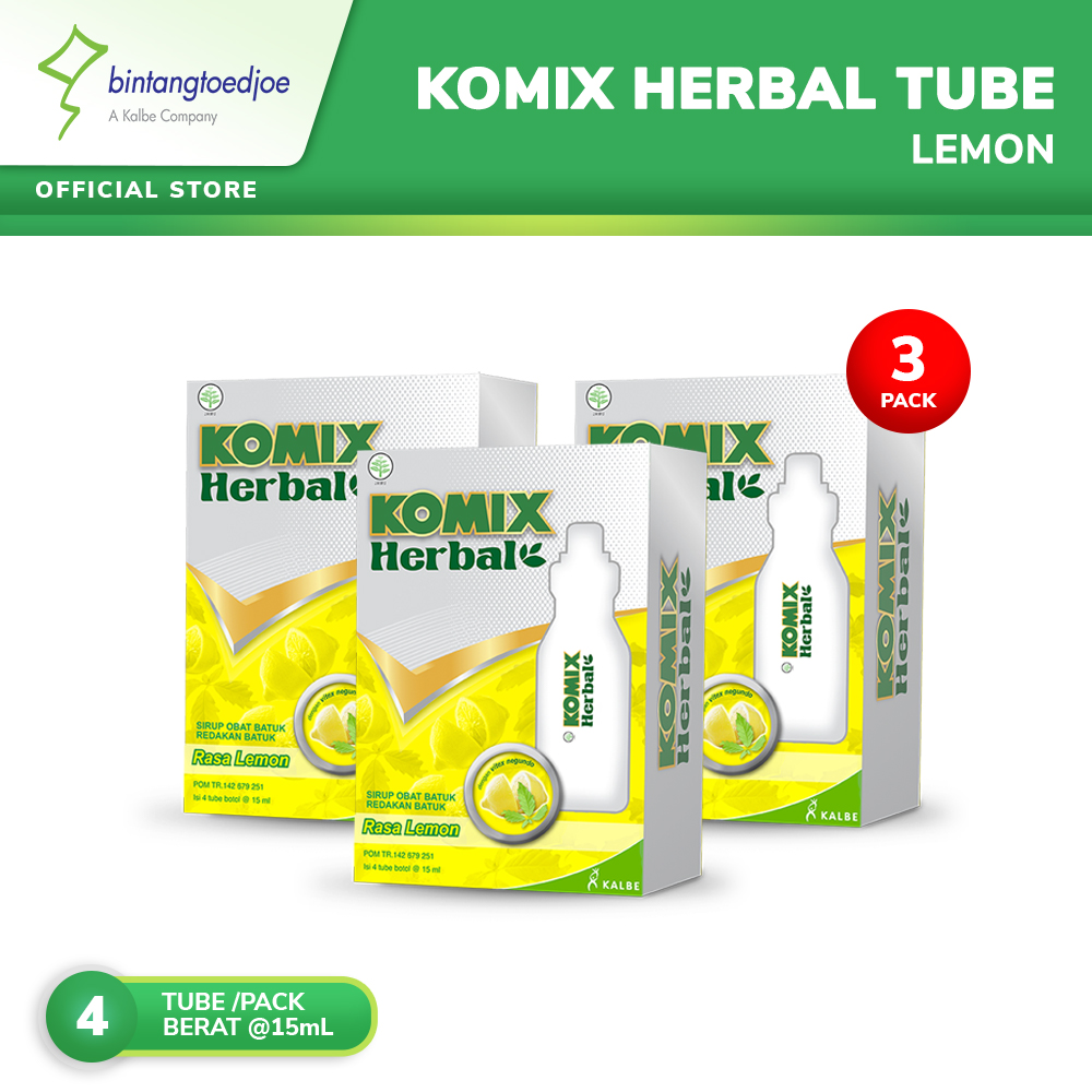 Komix Herbal Lemon 3 Pack (12 Tube) | Lazada Indonesia
