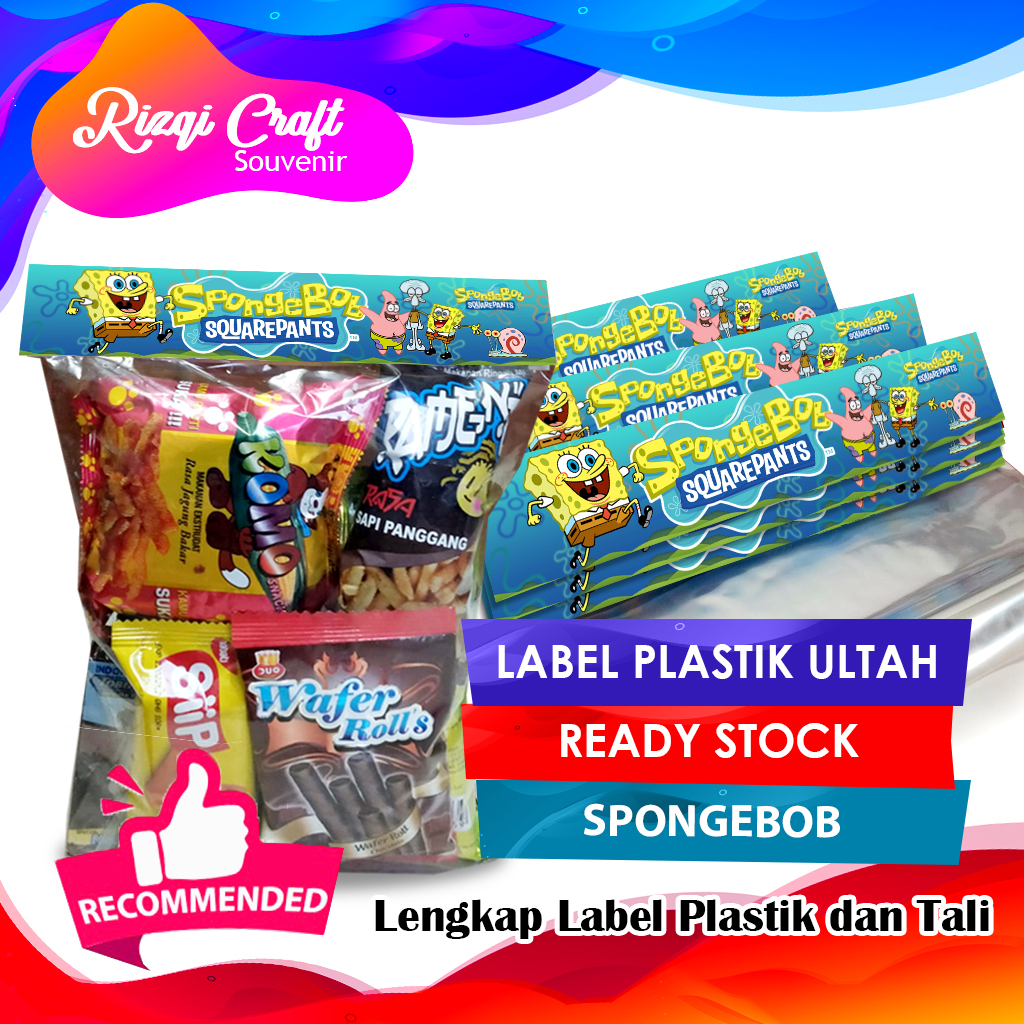 40pcs - Tas Label Ultah Snack Plastik Ulang Tahun Tasyakuran Khitanan ...